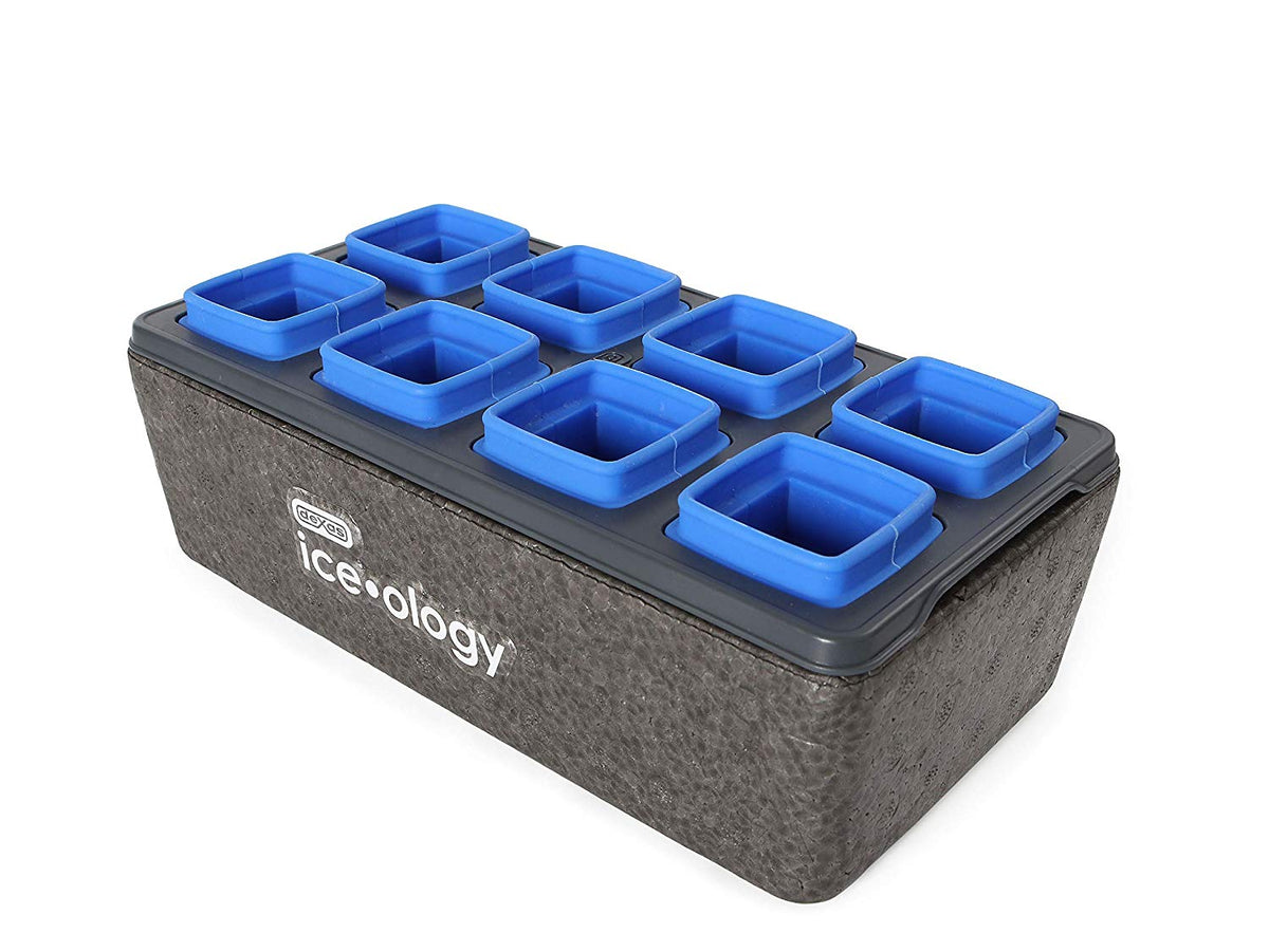 8 Small Cube ice•ology™ Clear Ice Cube Trays (8) 1.375" Cubes – Dexas ...